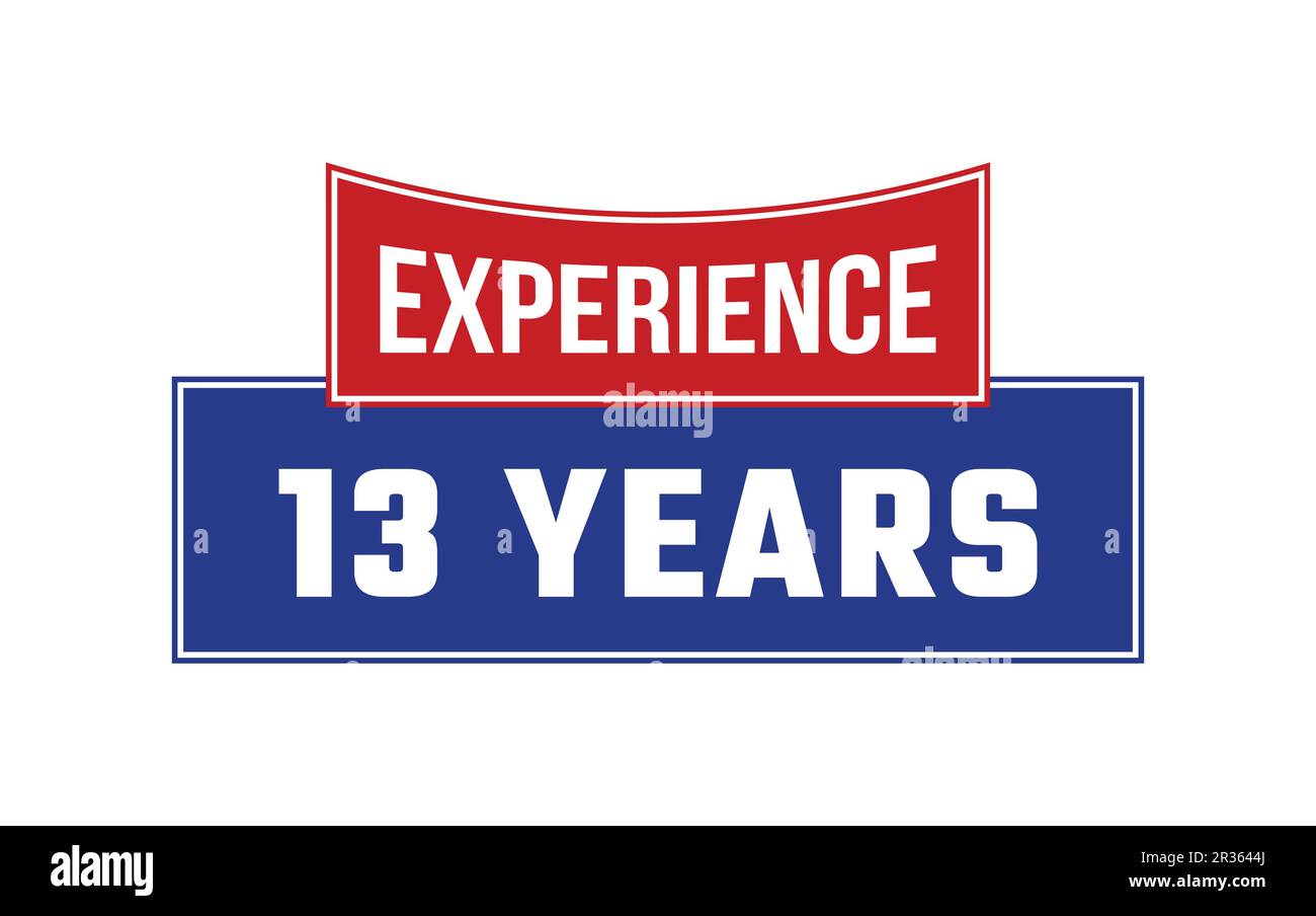13 Years Experience Seal Vector Stock Vector Image & Art - Alamy