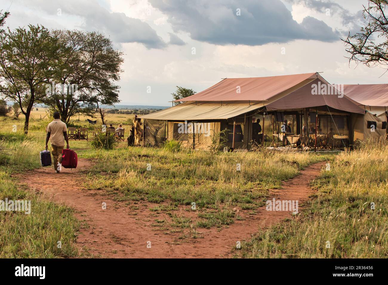 Kati-Kati Safari camp inside Serengeti National Park, Tanzania Stock ...
