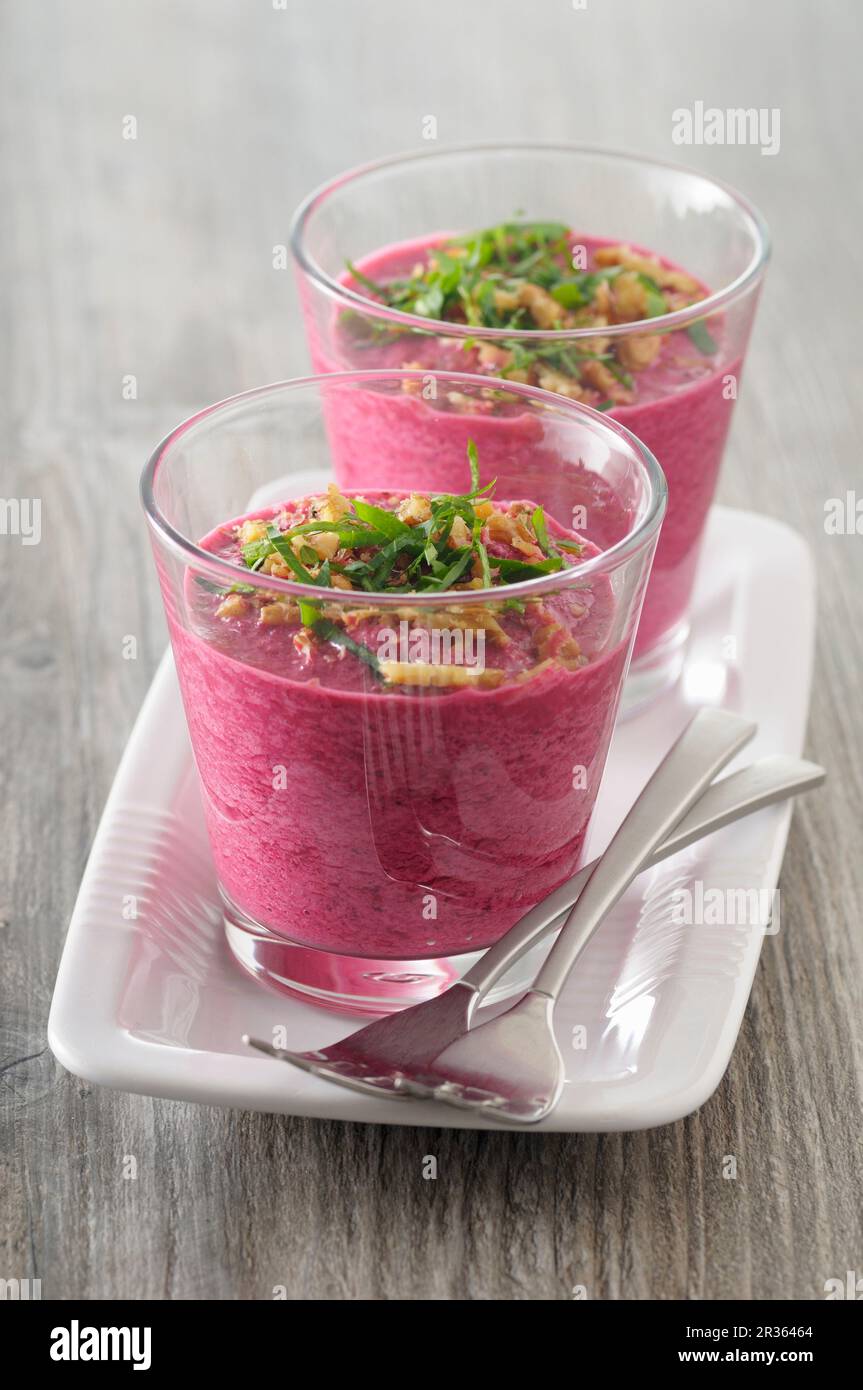 Beetroot mousse hi-res stock photography and images - Alamy