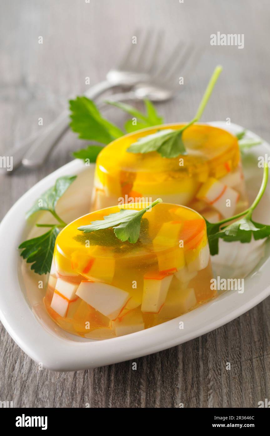 Seafood aspic hi-res stock photography and images - Alamy