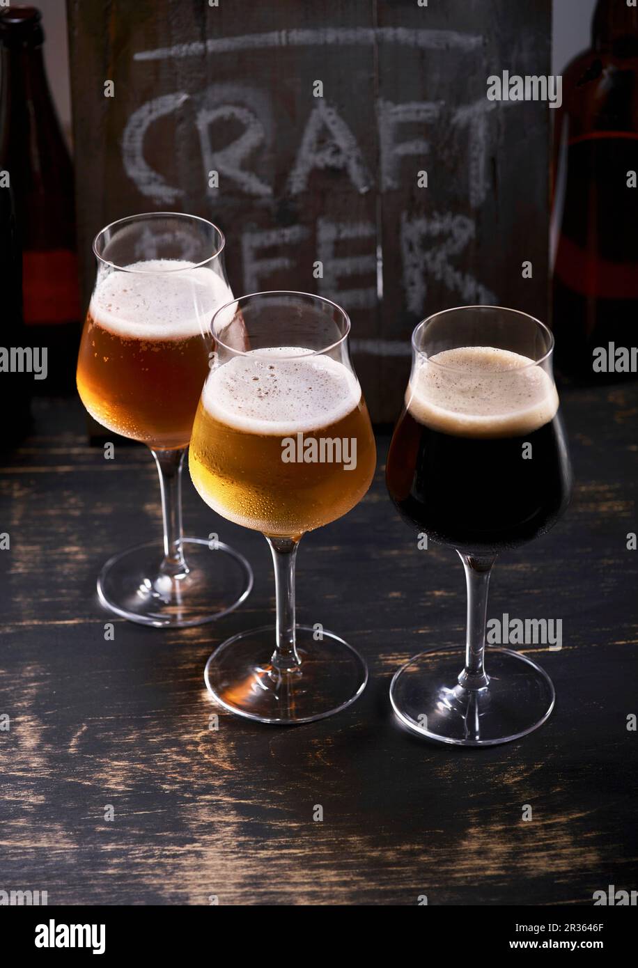 Three different glasses types hi-res stock photography and images - Alamy