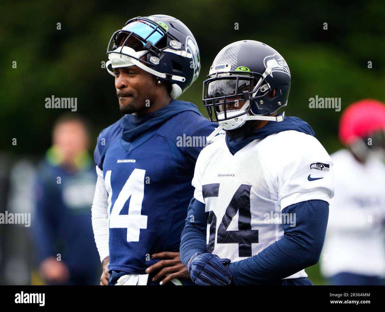 Seattle Seahawks wide receiver DK Metcalf (14) and linebacker Bobby ...