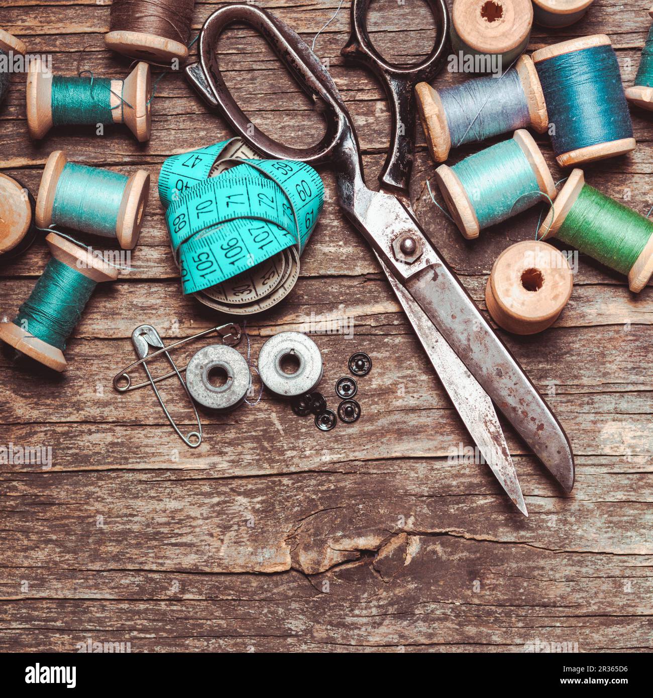 The retro sewing Stock Photo - Alamy