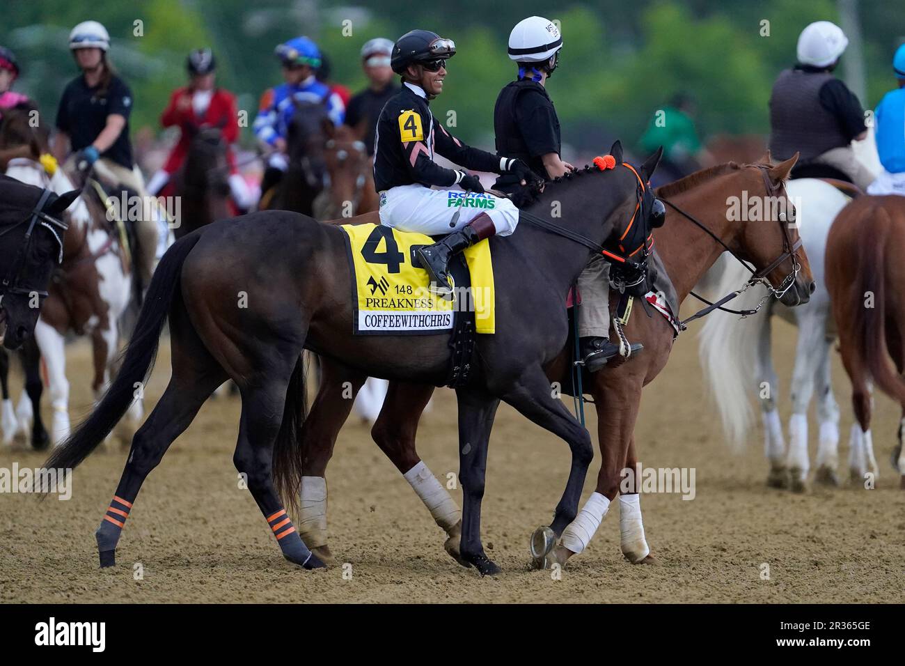 Jaime Rodriguez atop Coffeewithchris, looks on prior to the148th ...