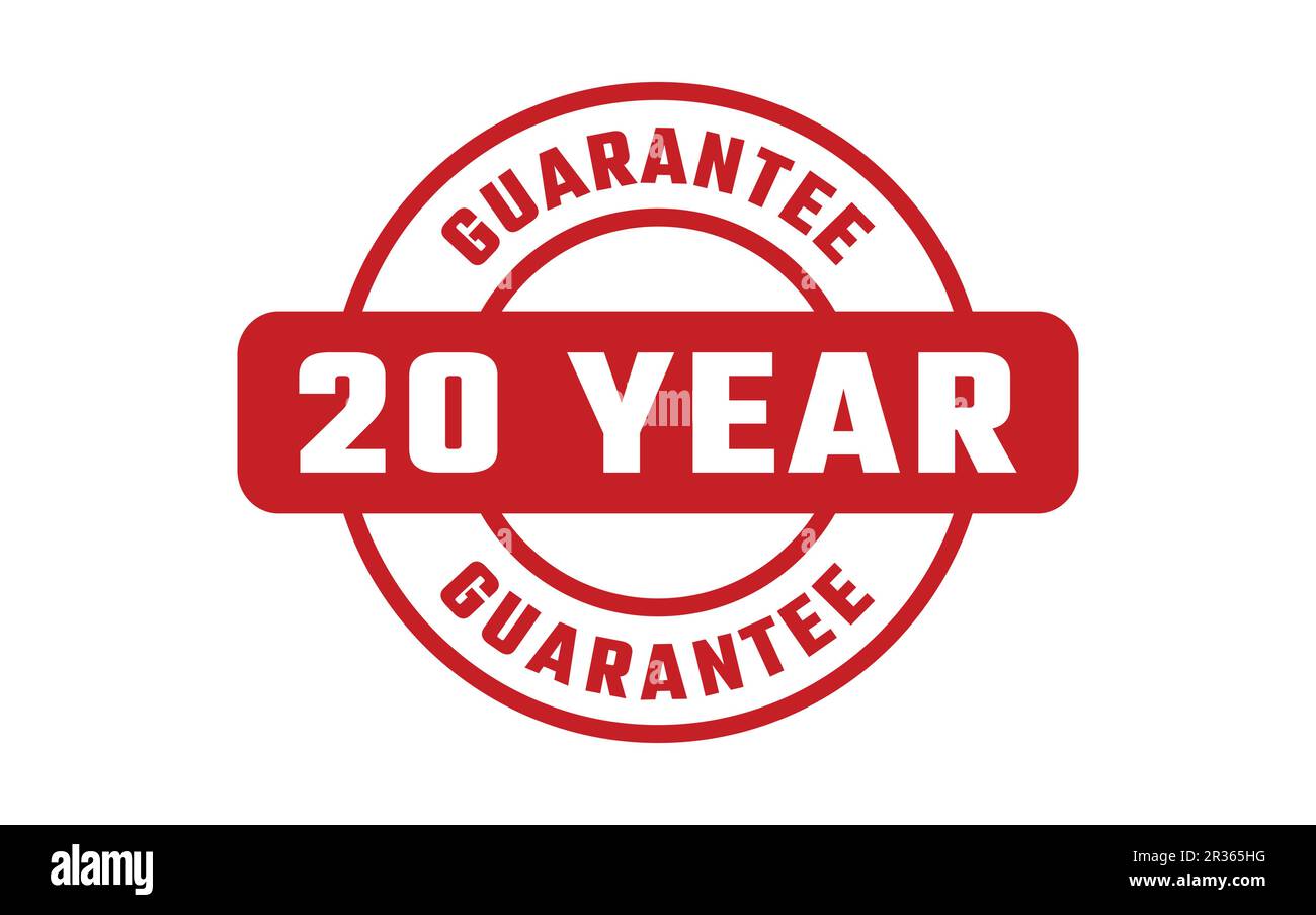 20 Year Guarantee Rubber Stamp Stock Vector Image & Art - Alamy