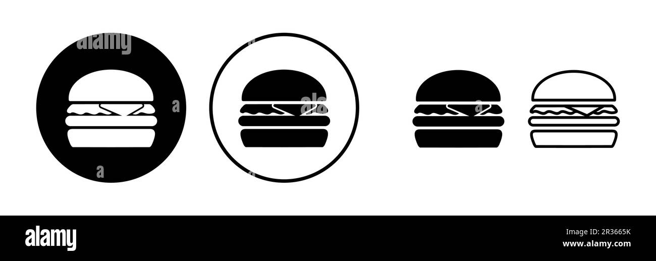 Burger icon vector. hamburger logo icon. fast food icon Stock Vector ...