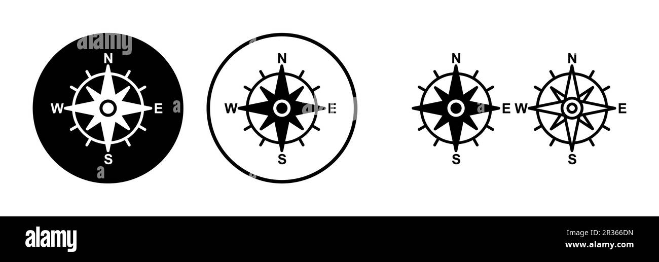 Compass icon vector. navigation icon Stock Vector Image & Art - Alamy