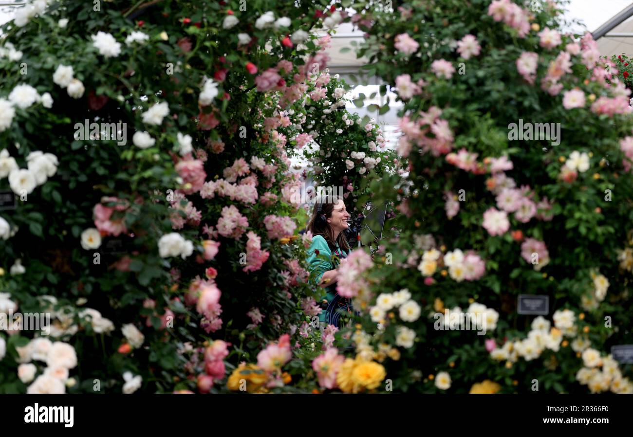 London, Britain. 22nd May, 2023. A woman visits the Royal Horticultural ...