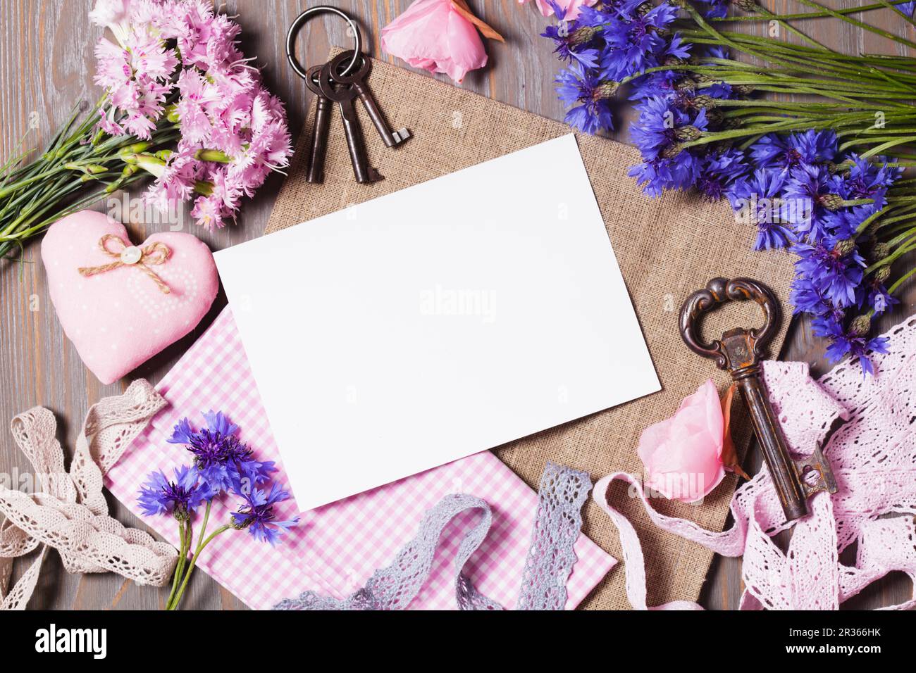 Set handmade with place for text Stock Photo - Alamy