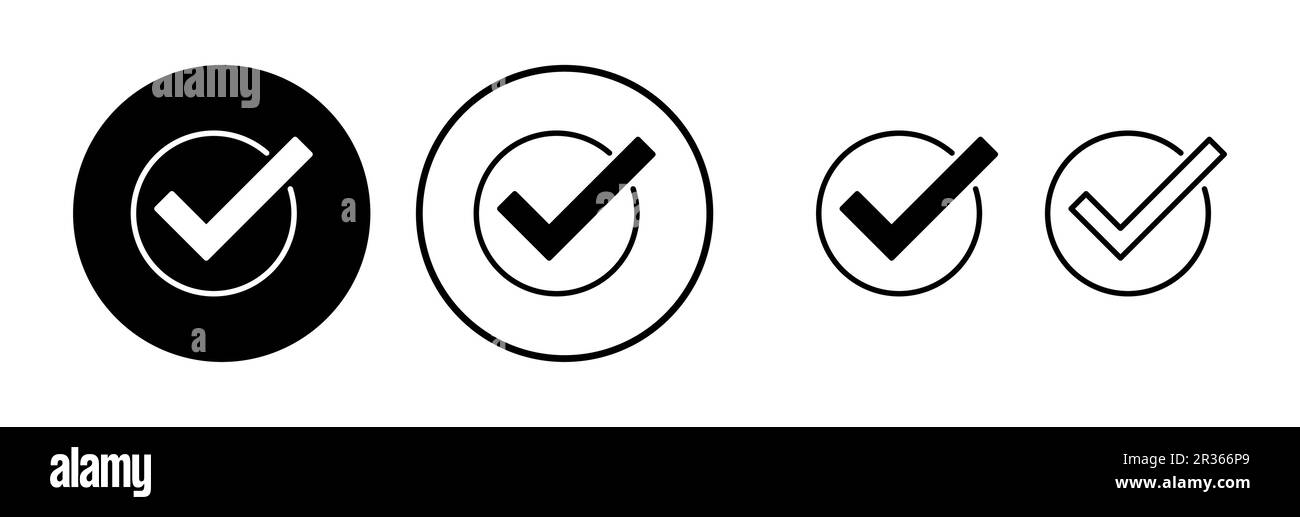 check icon vector. check mark icon. check list button icon Stock Vector ...