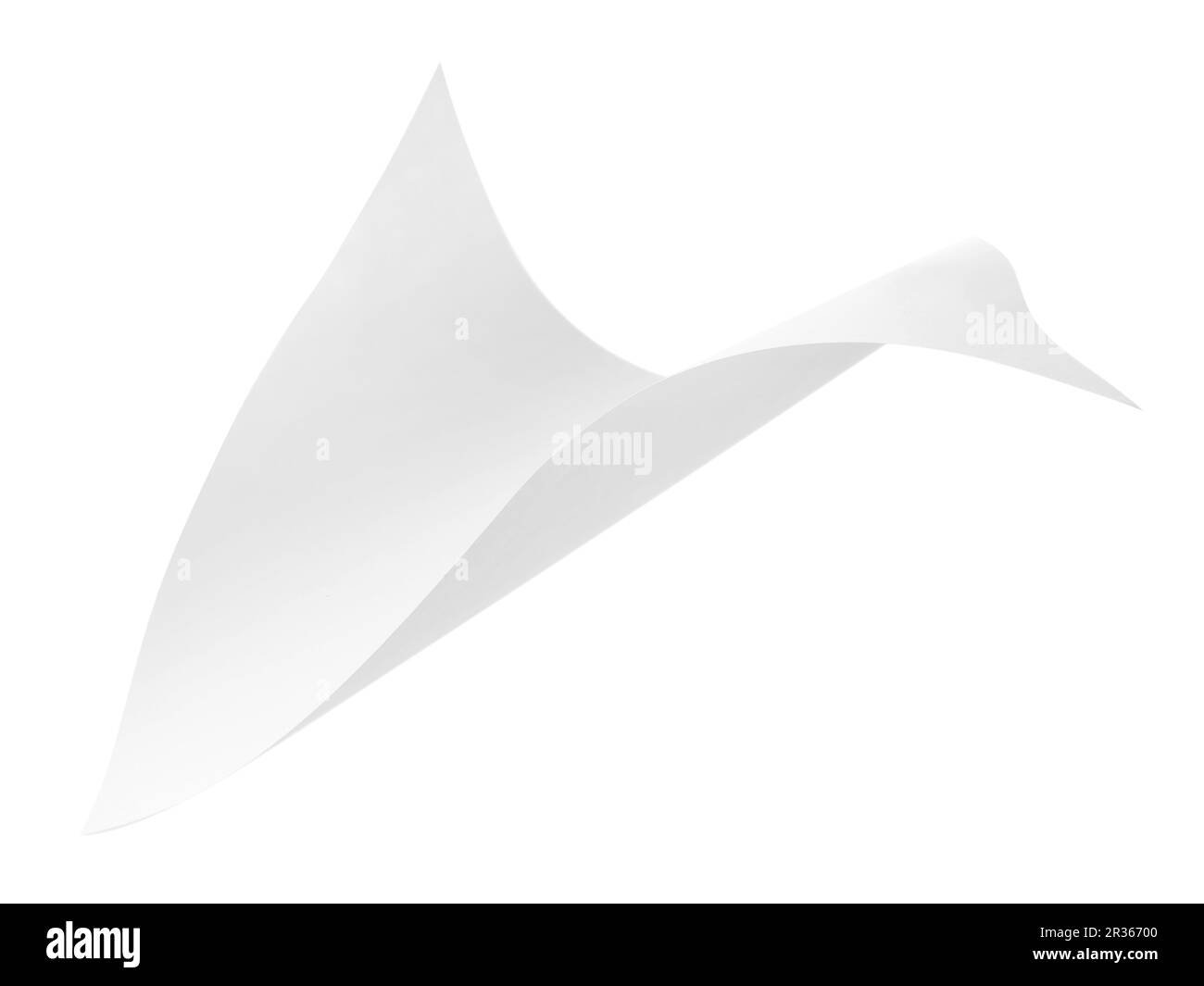 One sheet of paper isolated on white Stock Photo - Alamy