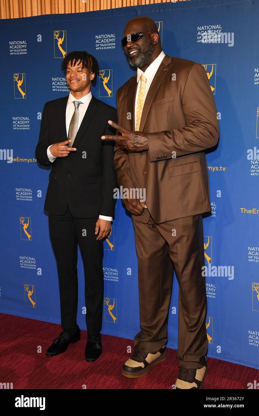 New York, USA. 22nd May, 2023. Shaqir O'Neal and Shaquille O'Neal ...