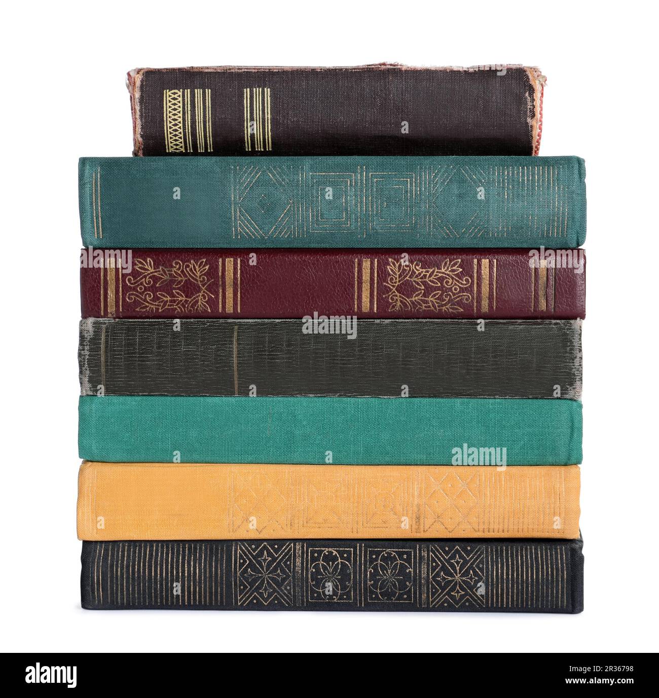 Stack of many old hardcover books isolated on white Stock Photo - Alamy