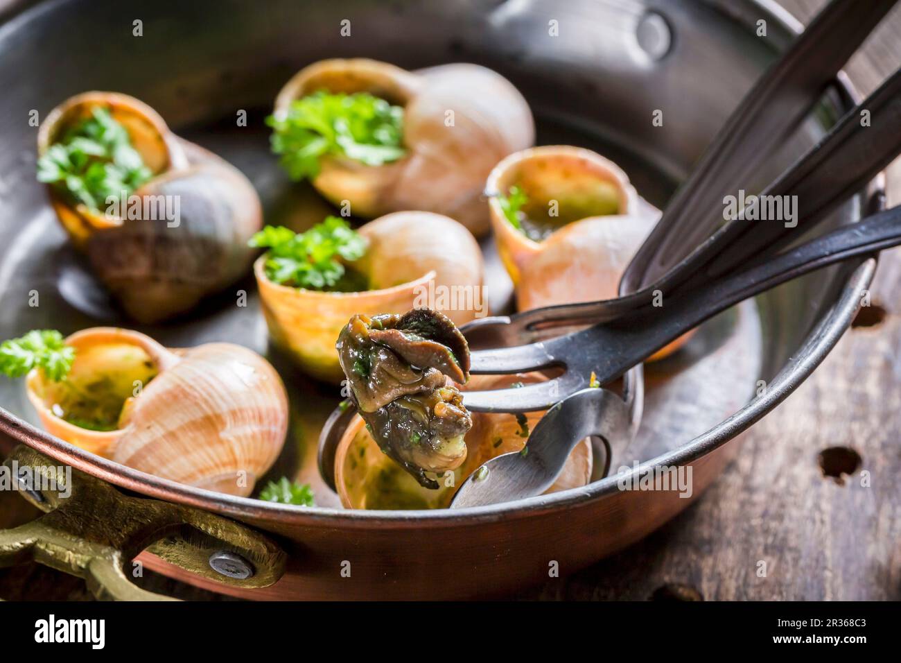 Cooking snails garlic butter hi-res stock photography and images - Alamy