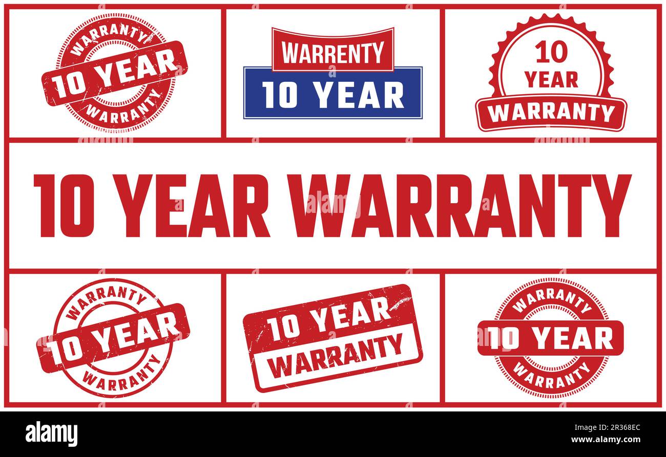 10 years warranty stamp sign Cut Out Stock Images & Pictures - Alamy