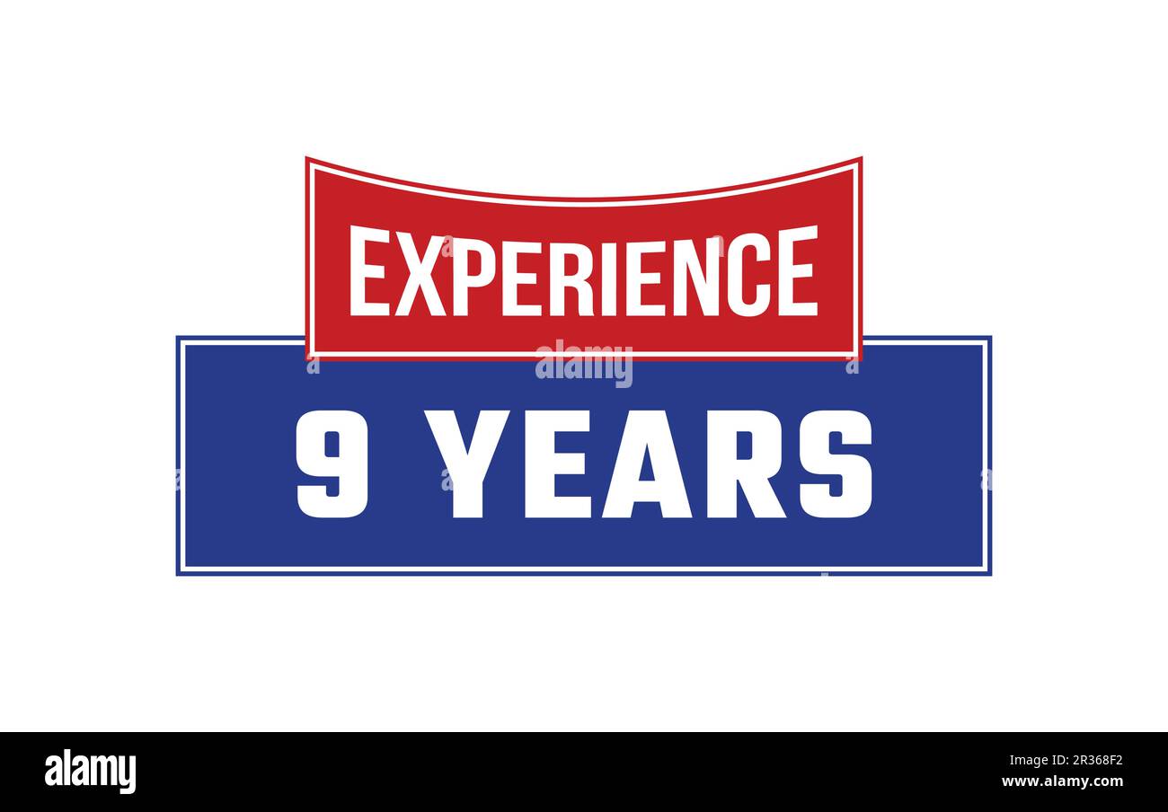 9 Years Experience Seal Vector Stock Vector Image & Art - Alamy