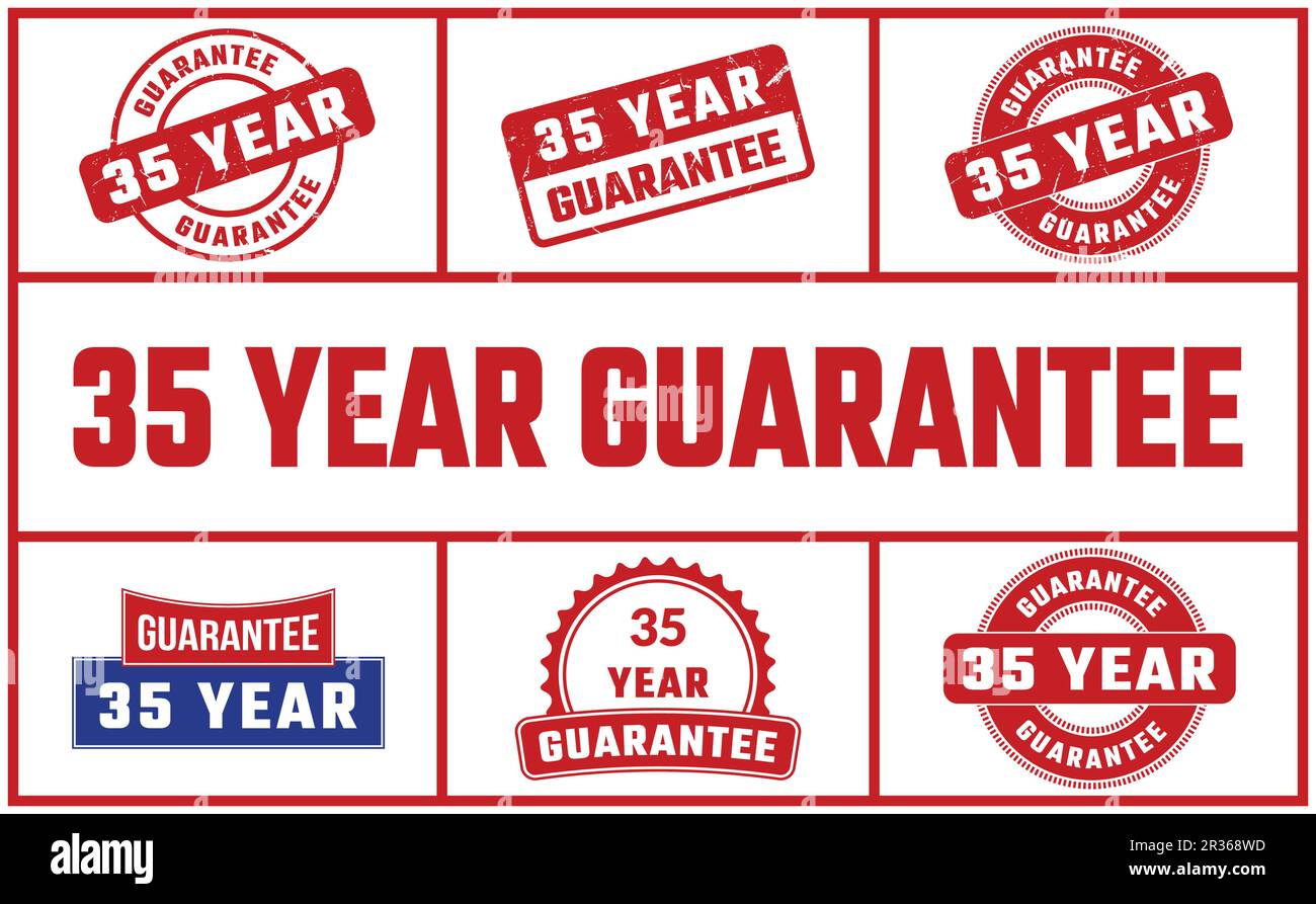 35 Year Guarantee Rubber Stamp Set Stock Vector Image & Art - Alamy
