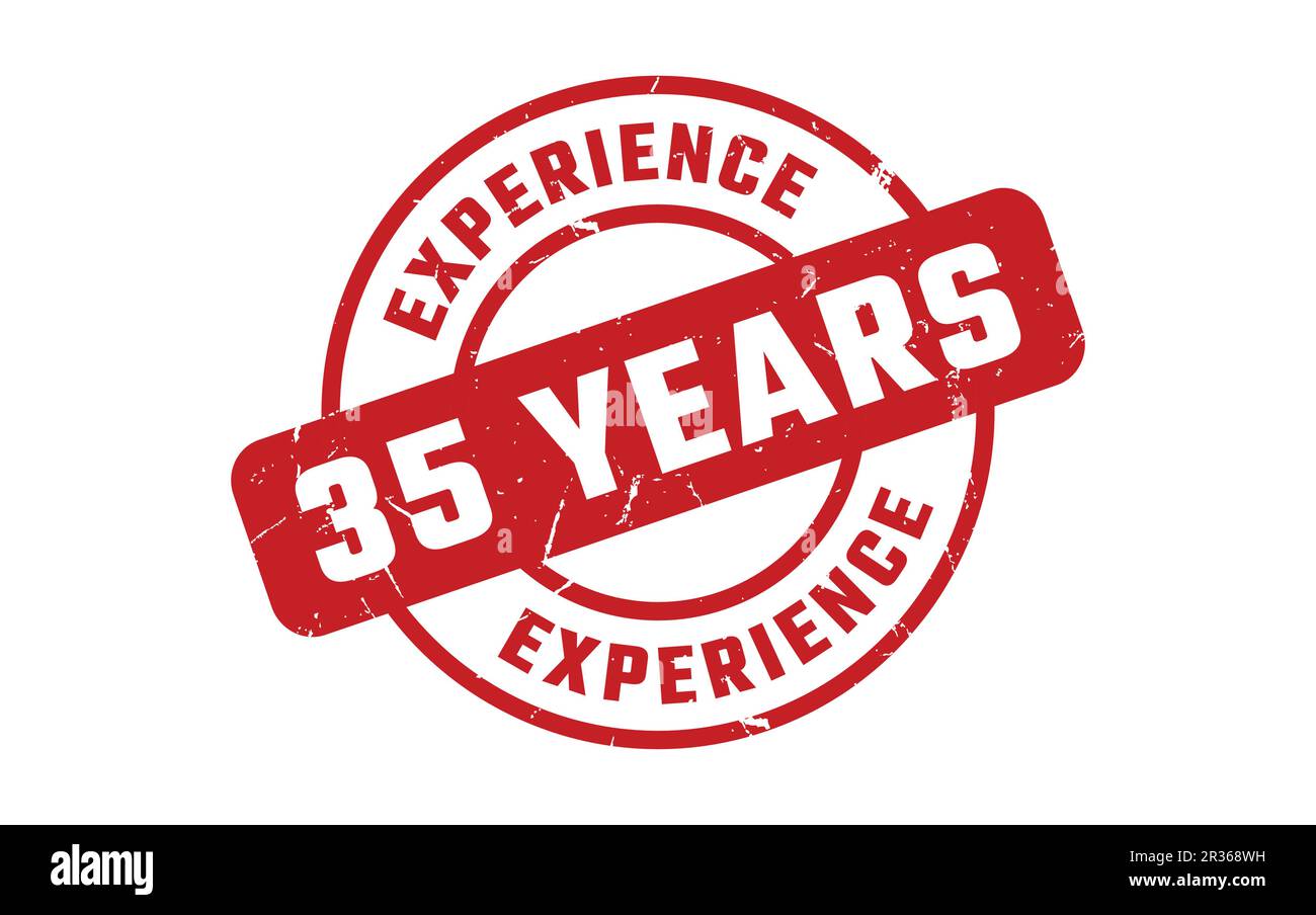 35 Years Experience Rubber Stamp Stock Vector Image & Art - Alamy