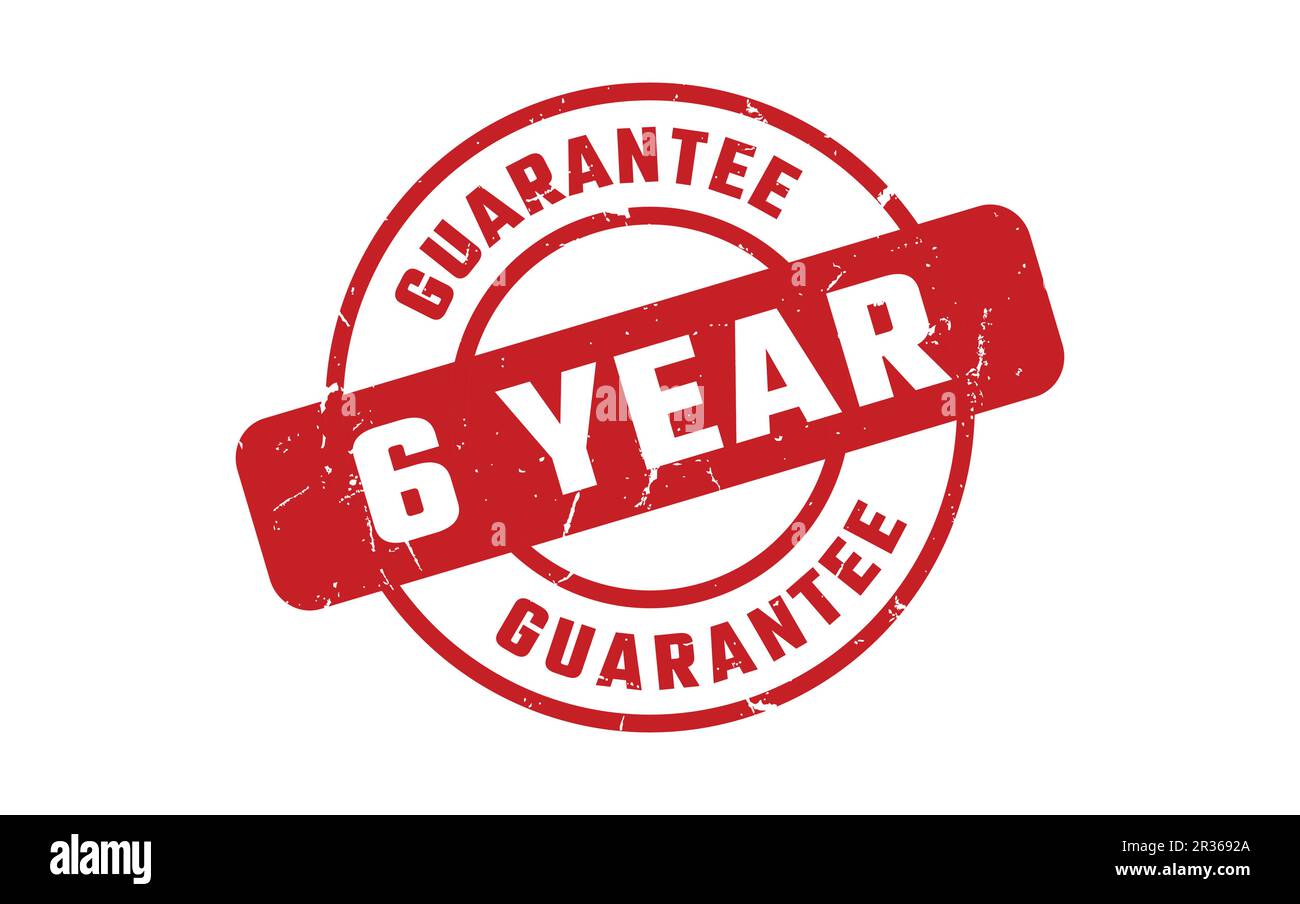 6 Year Guarantee Rubber Stamp Stock Vector Image & Art - Alamy