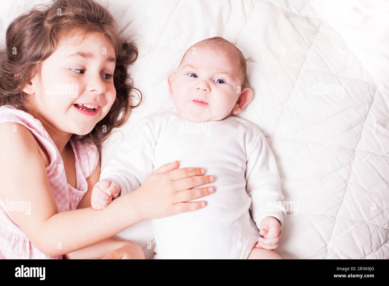 Sister with brother Stock Photo - Alamy