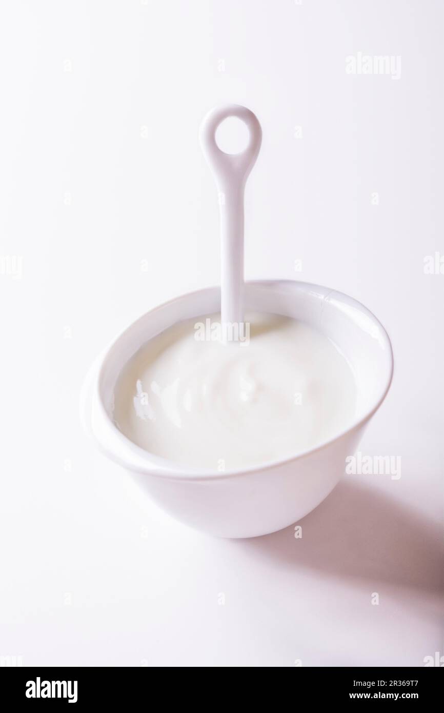 Yogurt plain bowl nobody hi-res stock photography and images - Alamy