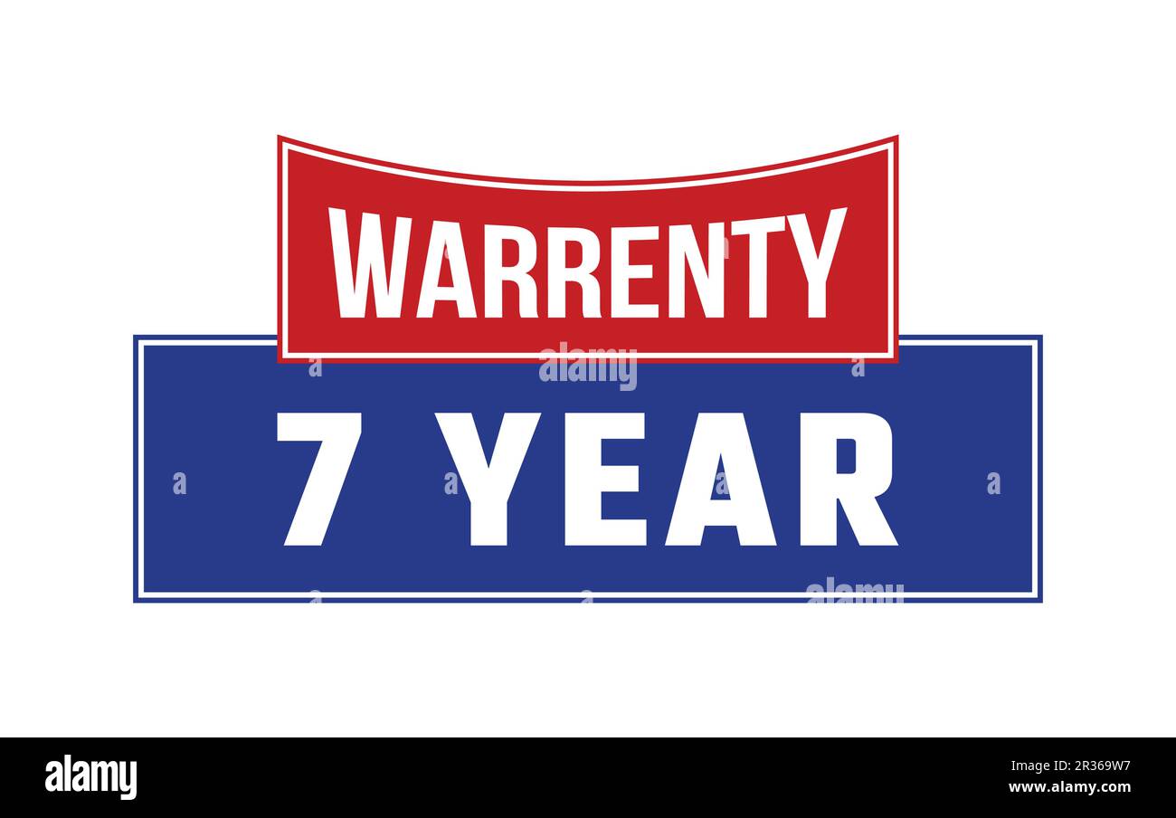 7 Year Warranty Seal Vector Stock Vector Image & Art - Alamy