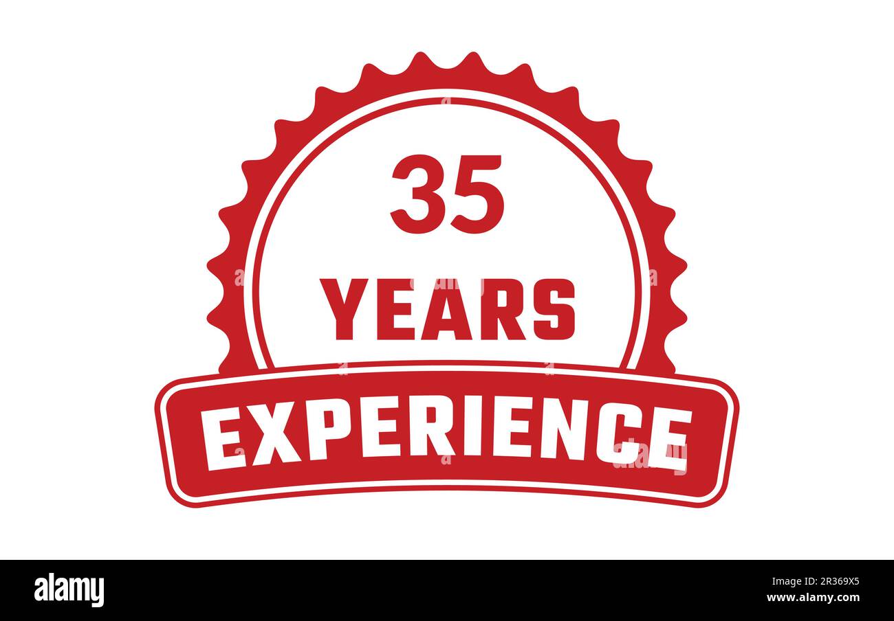 35 Years Experience Rubber Stamp Stock Vector Image & Art - Alamy