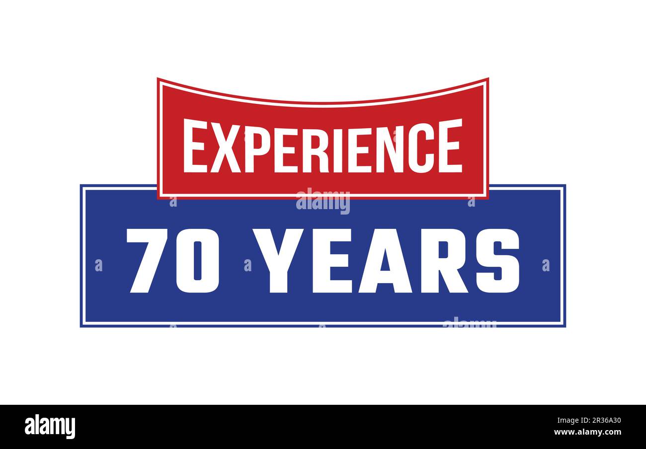 70 Years Experience Seal Vector Stock Vector Image & Art - Alamy