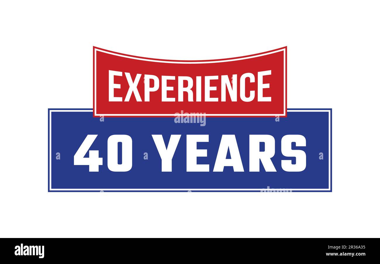 40 Years Experience Seal Vector Stock Vector Image & Art - Alamy