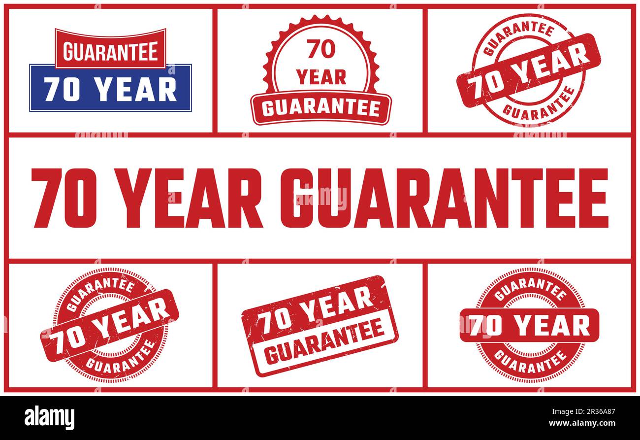 70 Year Guarantee Rubber Stamp Set Stock Vector Image & Art - Alamy