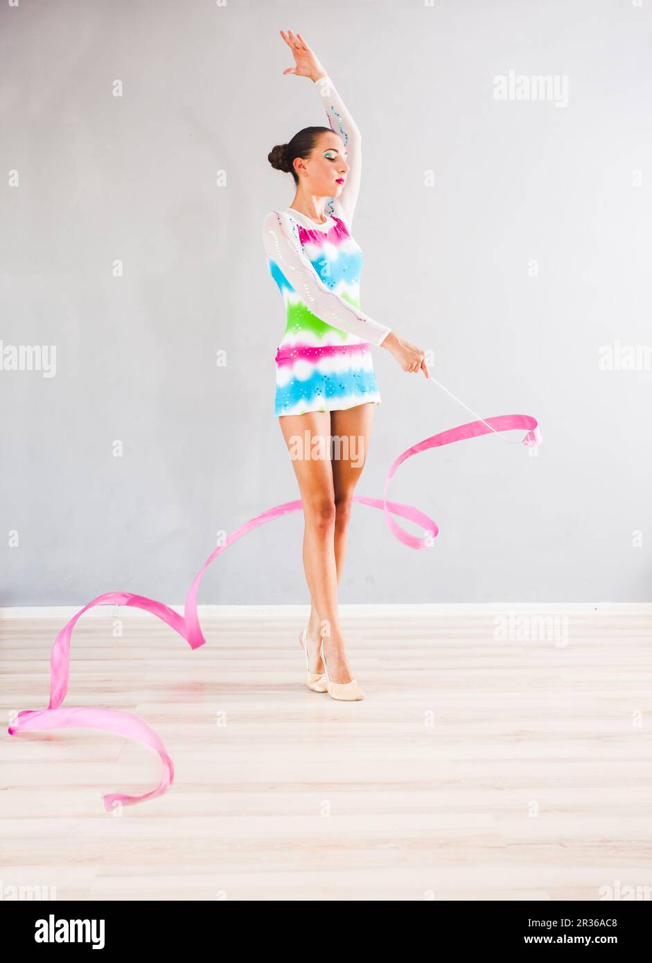 Gymnastic ribbon dance hi-res stock photography and images - Alamy