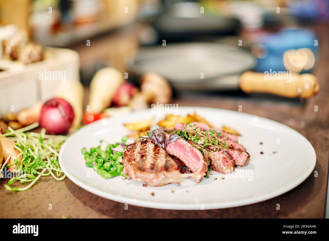 Grilled rump steak Stock Photo - Alamy