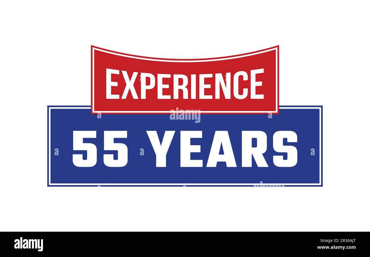 55 Years Experience Seal Vector Stock Vector Image & Art - Alamy