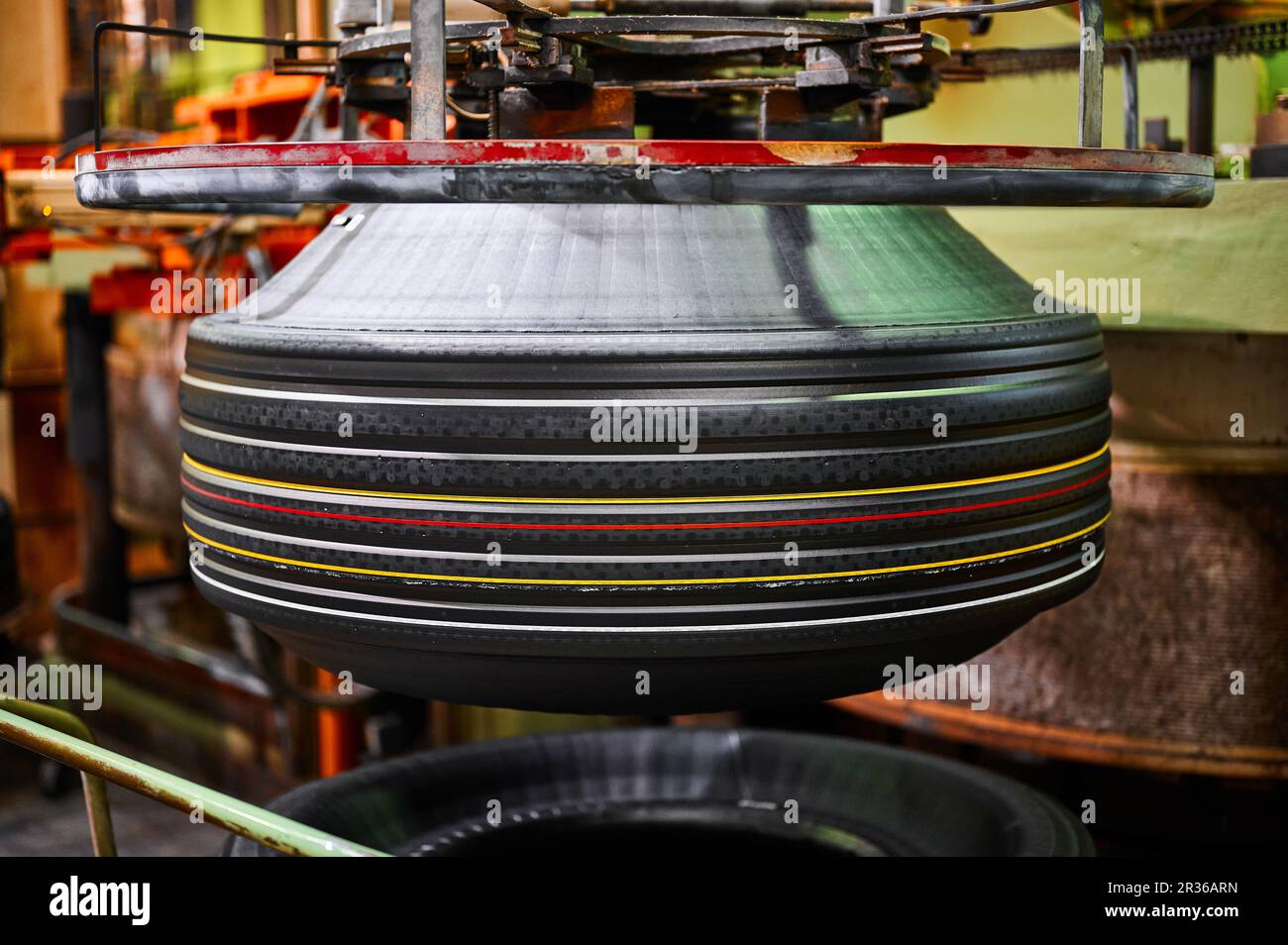 Raw automobile tires along production plant storage Stock Photo - Alamy