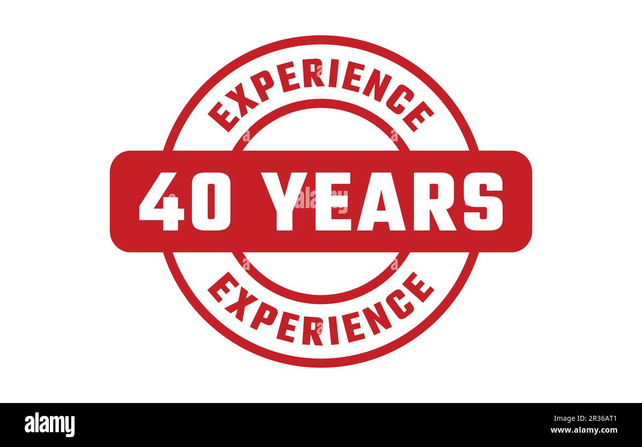 40 Years Experience Rubber Stamp Stock Vector Image & Art - Alamy