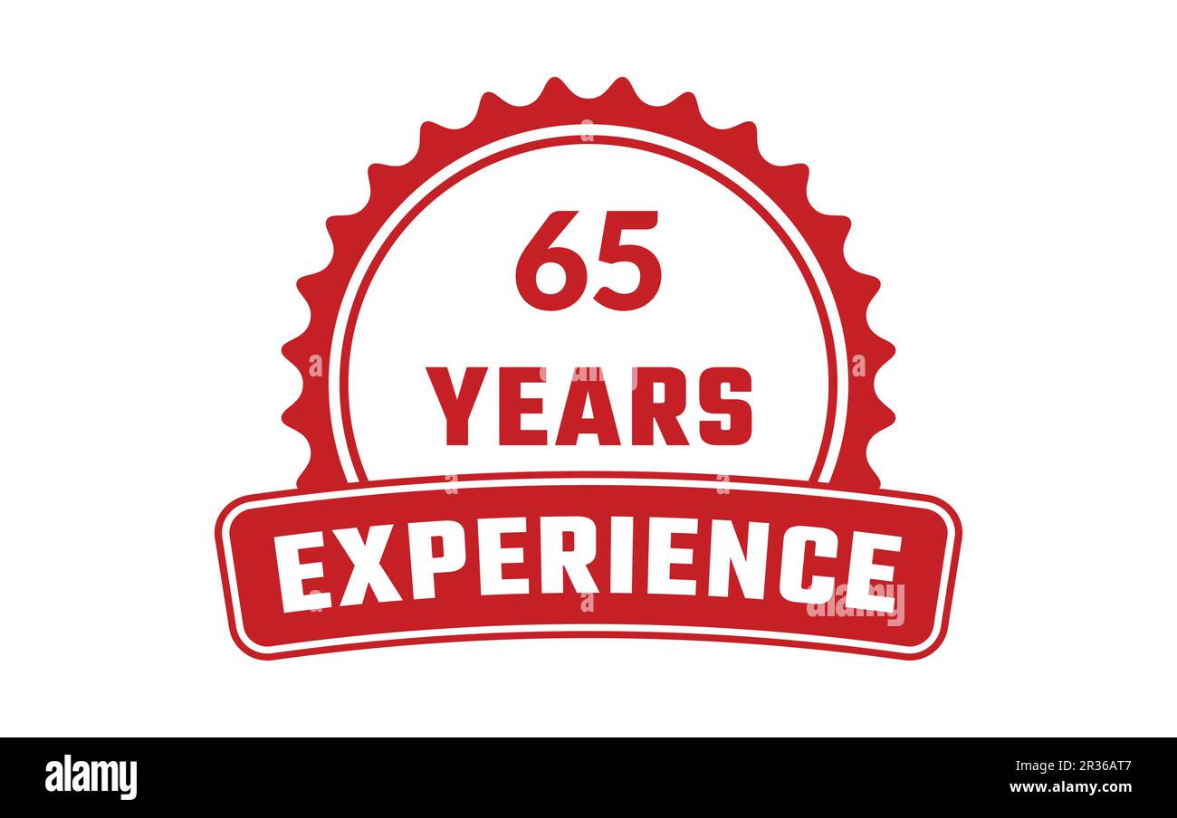 65 years experience Stock Vector Images - Alamy