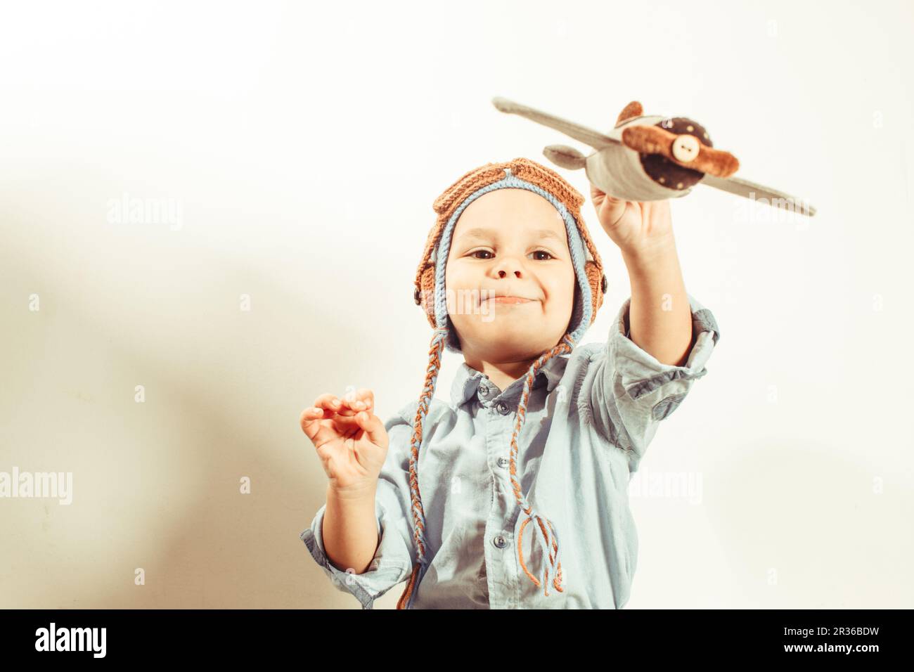 Little boy pilot Stock Photo - Alamy
