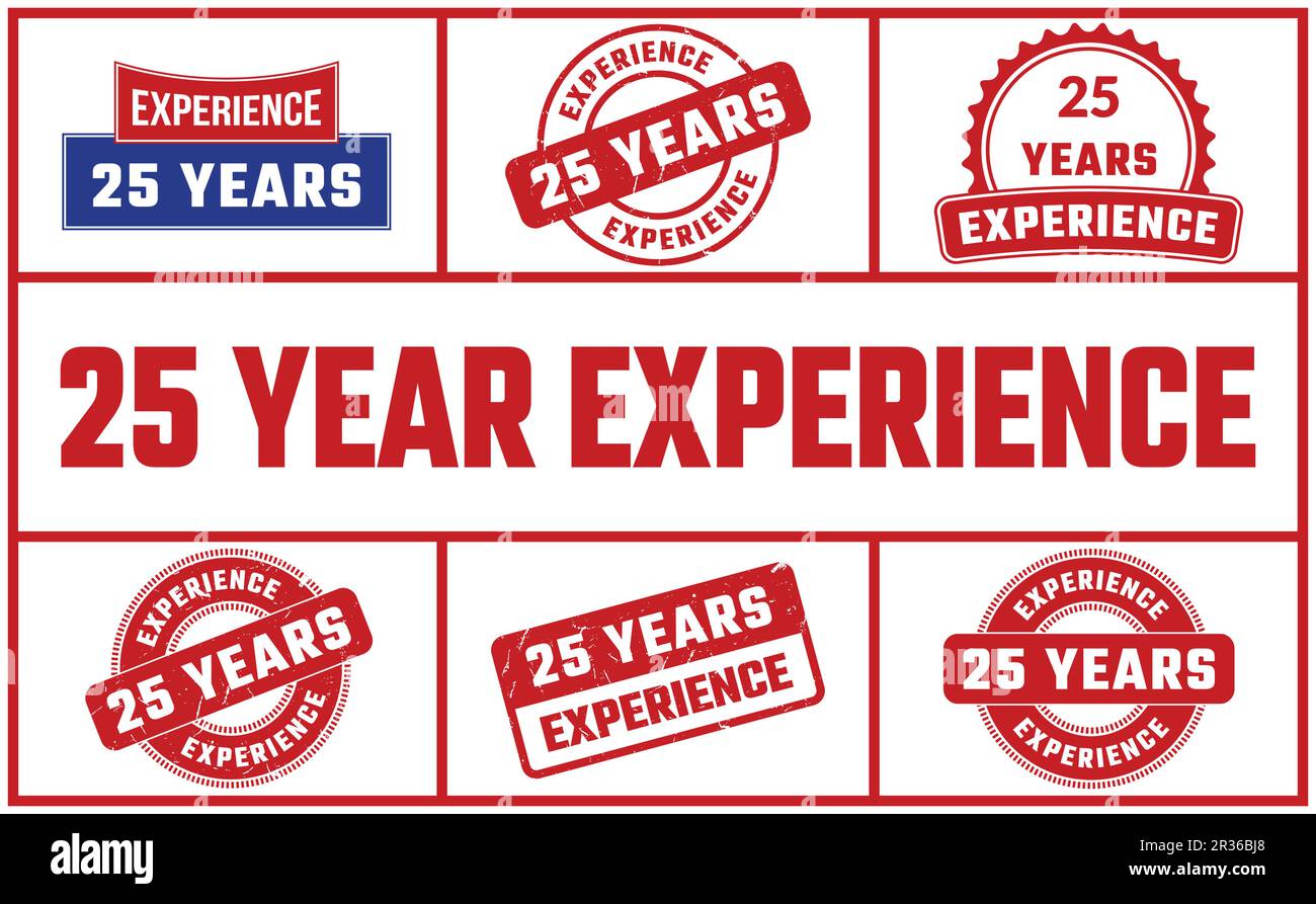 25 Years Experience Rubber Stamp Set Stock Vector Image & Art - Alamy
