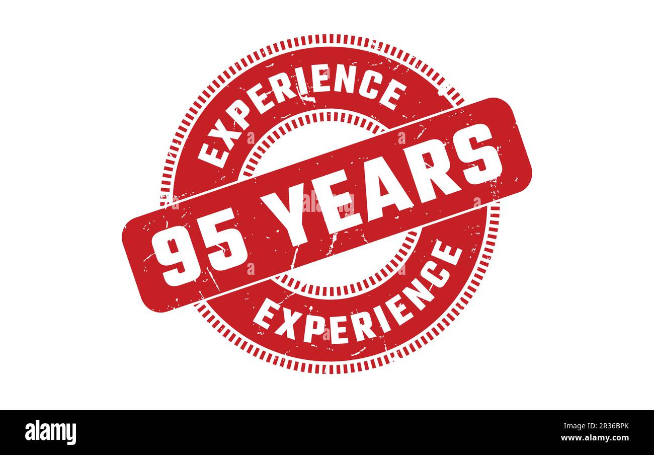 95 Years Experience Rubber Stamp Stock Vector Image & Art - Alamy