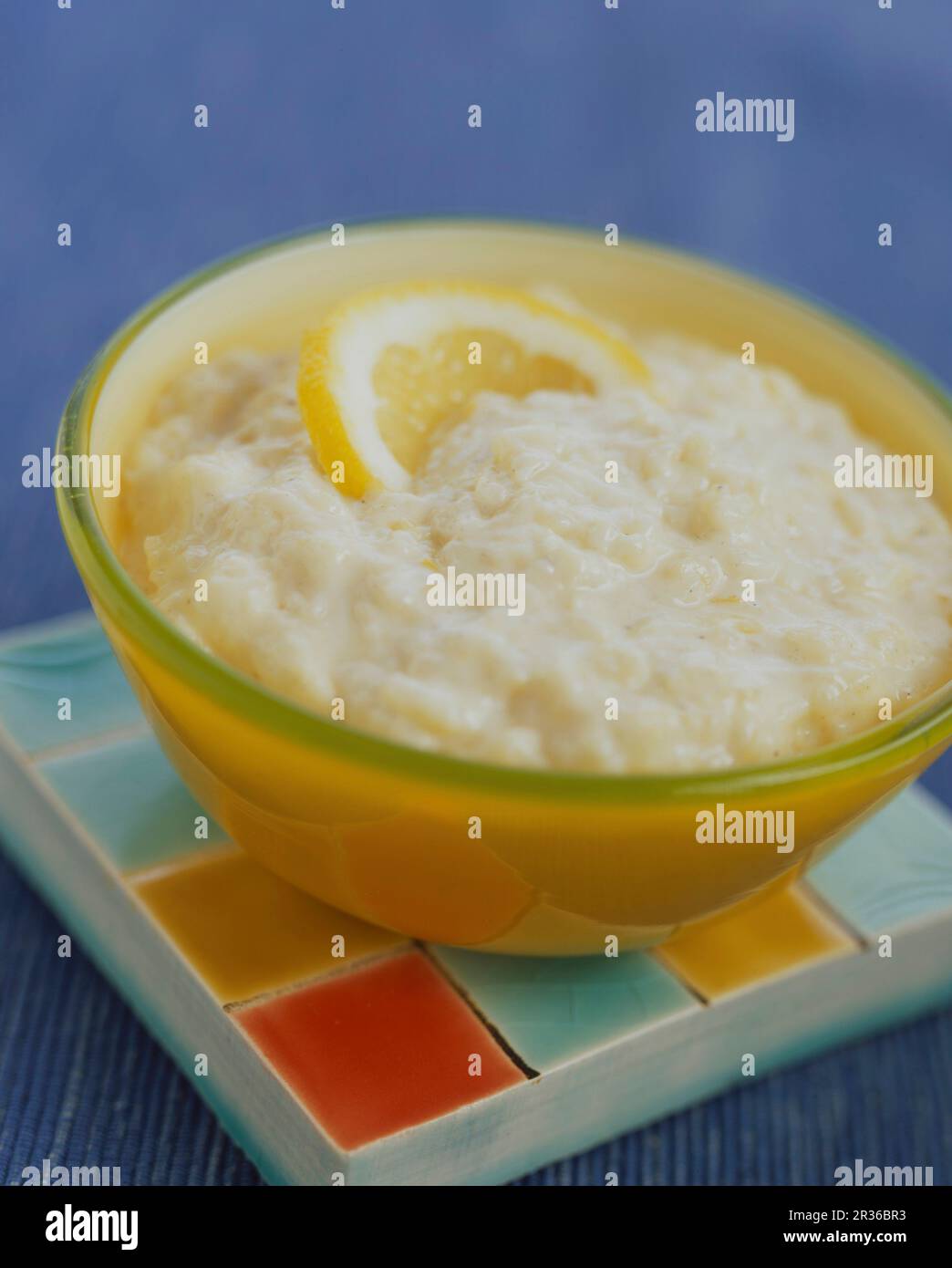 Rice pudding with tapioca and lemon Stock Photo - Alamy