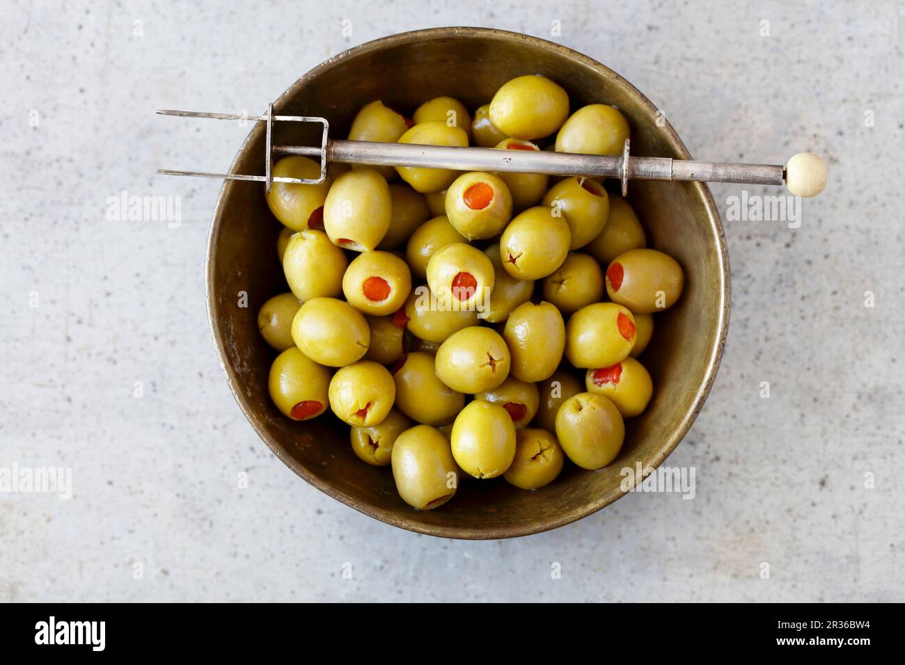 Olives stuffed with peppers hi-res stock photography and images - Alamy