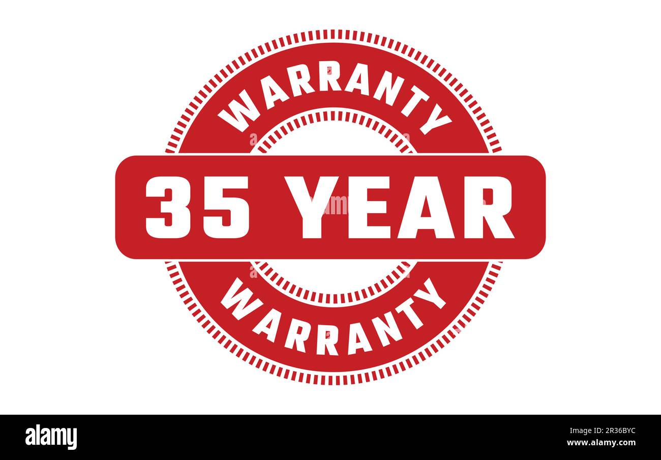 35 Year Warranty Rubber Stamp Stock Vector Image & Art - Alamy