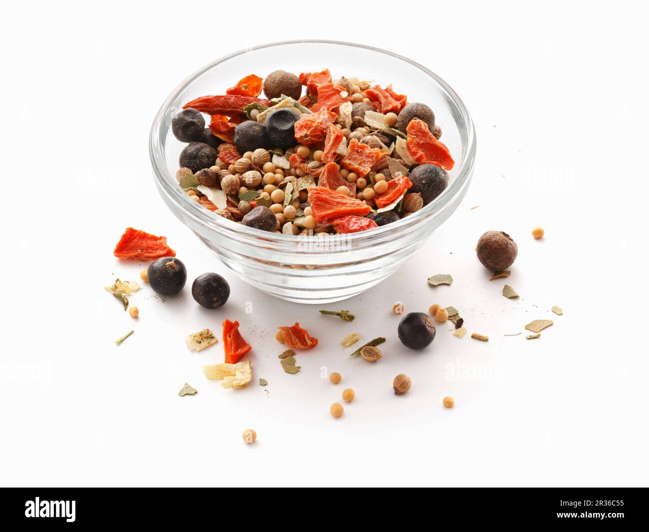 A mixture of preserved spices in a glass bowl Stock Photo - Alamy