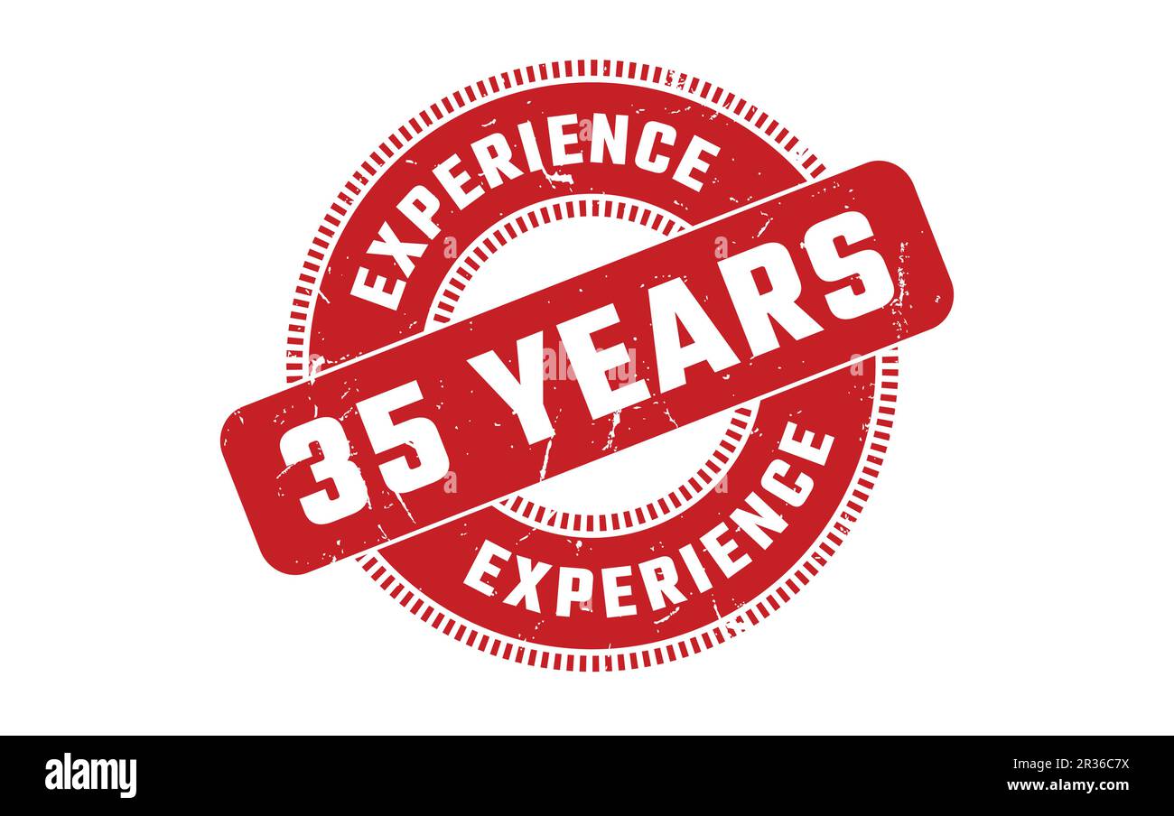 35 Years Experience Rubber Stamp Stock Vector Image & Art - Alamy