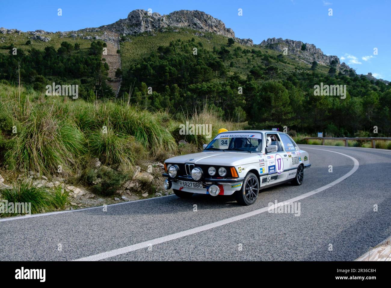 BMW 320i, Rally Clásico Isla de Mallorca, carretera Puig Major ...