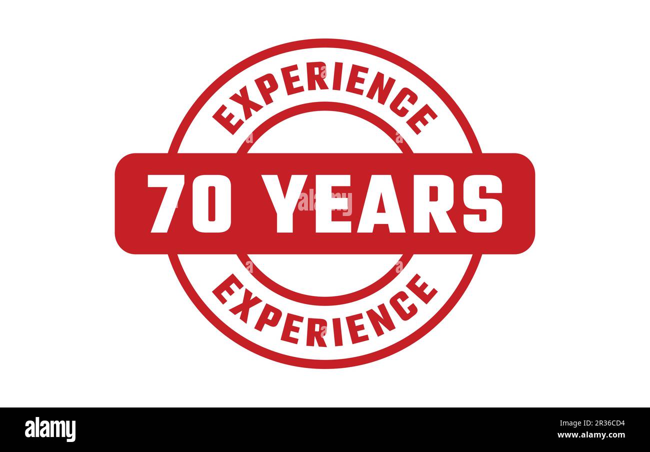 70 Years Experience Rubber Stamp Stock Vector Image & Art - Alamy