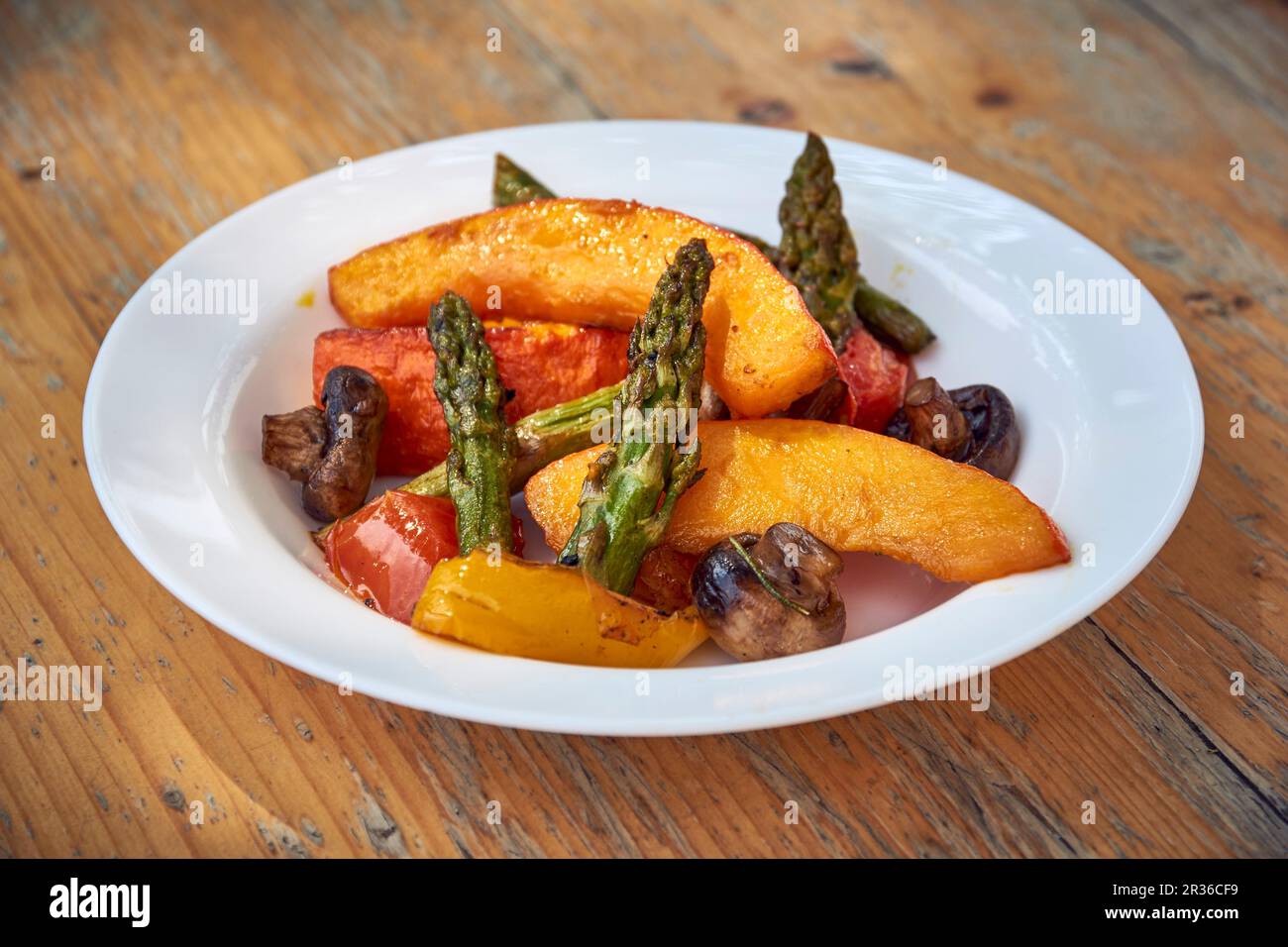 Grilled vegetables with salt and olive oil Stock Photo - Alamy