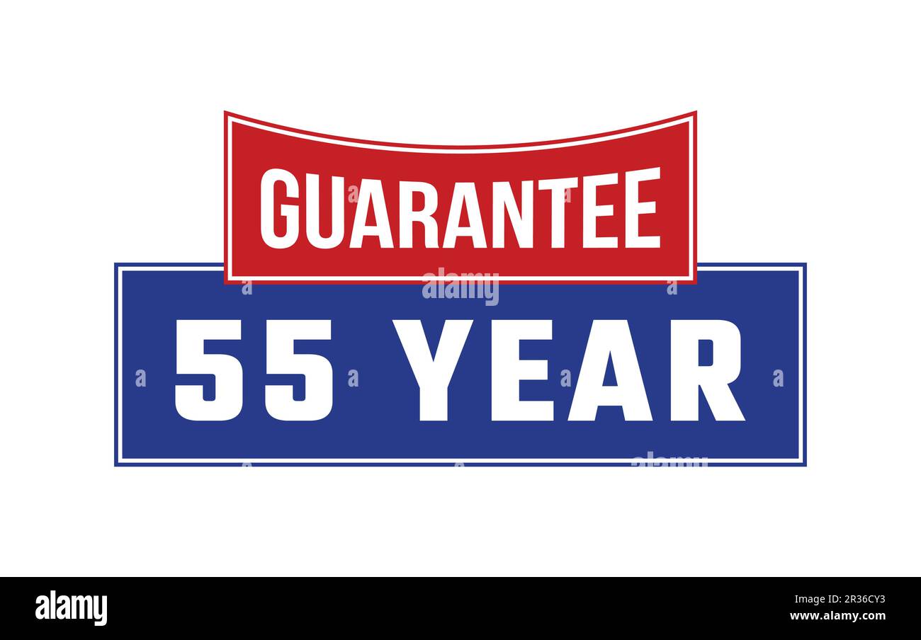 55 Year Guarantee Seal Vector Stock Vector Image & Art - Alamy