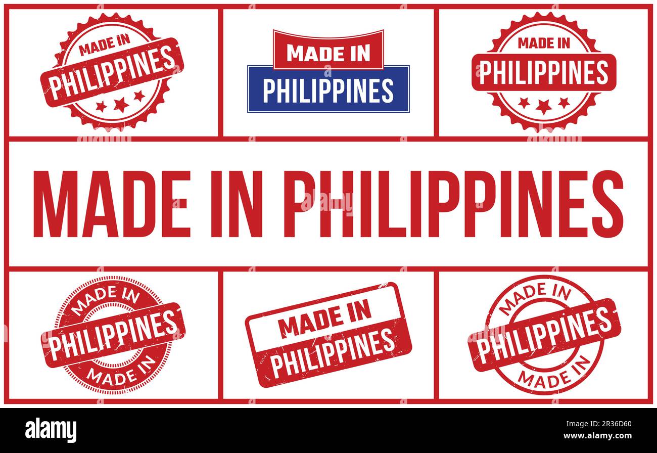 Made In Philippines Rubber Stamp Set Stock Vector Image & Art - Alamy