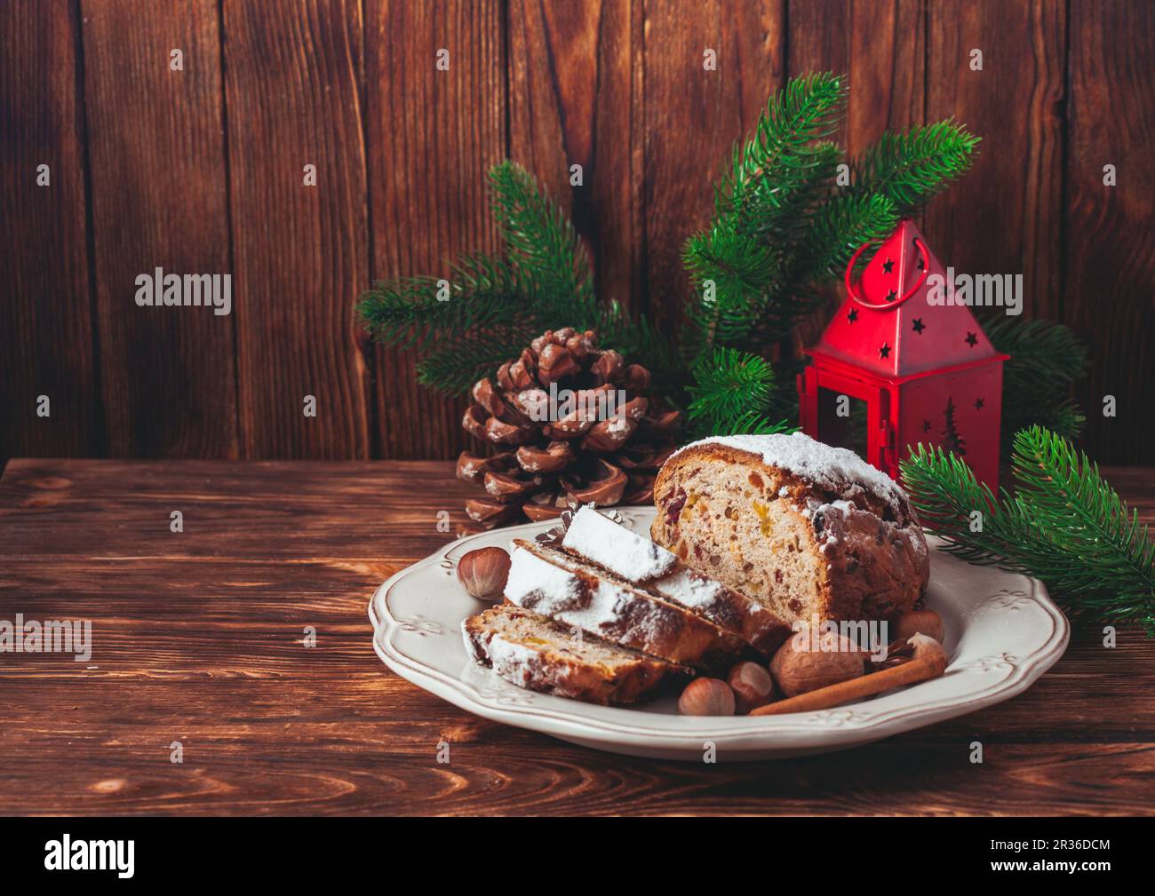 Christmas cake - Stollen Stock Photo - Alamy